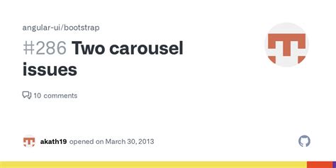Two Carousel Issues · Issue 286 · Angular Uibootstrap · Github