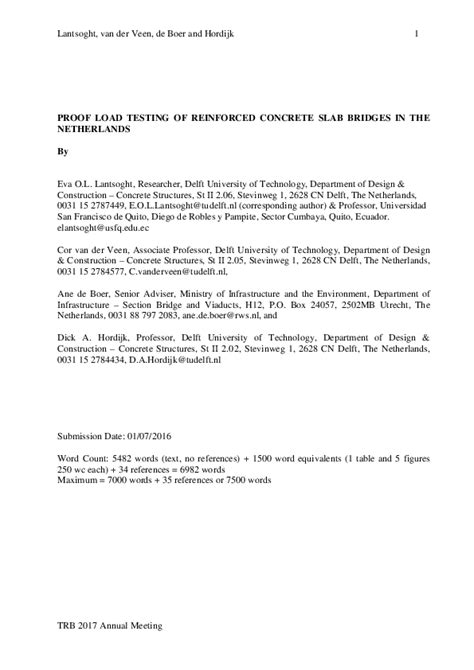 Pdf Proof Load Testing Of Reinforced Concrete Slab Bridges In The