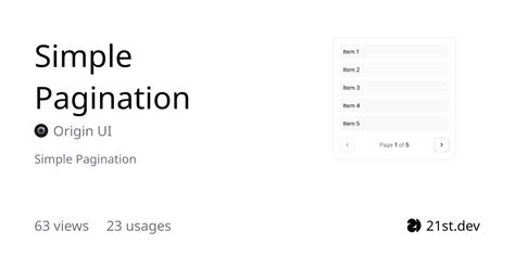 Simple Pagination 21stdev Discover Share And Craft Ui Components