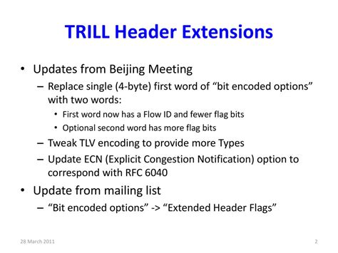 trill header extension improvements ppt download