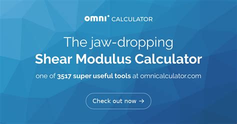 Shear Modulus Calculator Modulus Of Rigidity