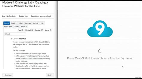 aws academy module 4 challenge lab creating a dynamic website for