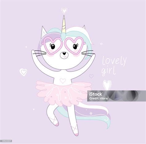 귀여운 작은 흰색 고양이 유니콘 또는 캐티콘 파스텔 부드러운 색상 벡터 0명에 대한 스톡 벡터 아트 및 기타 이미지 0명 고양이 새끼 귀여운 Istock
