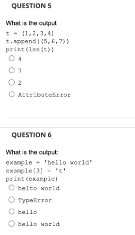 Solved What Is The Output Print List Hello 110