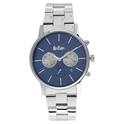 Buy Online Lee Cooper Blue Dial Chronograph Watch For Men Nclc6343390