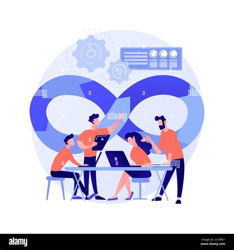 Devops Team Abstract Concept Vector Illustration Stock Vector Image And Art Alamy