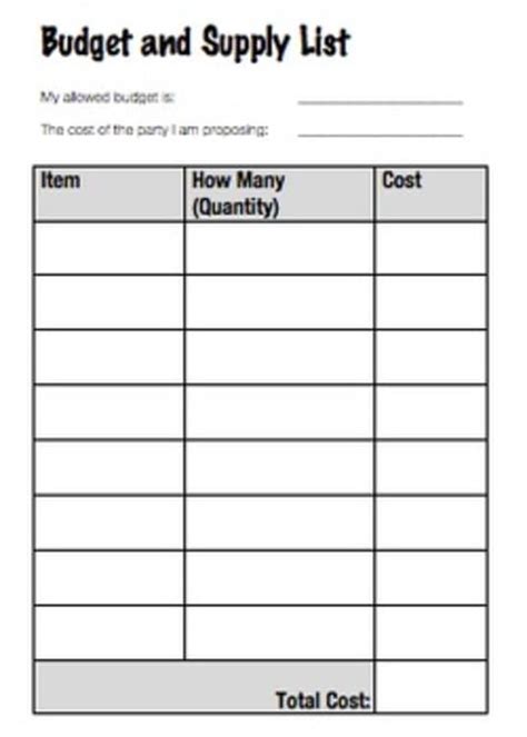 Party Planning Math Project Use A Budget Add Decimals And Make A Theme