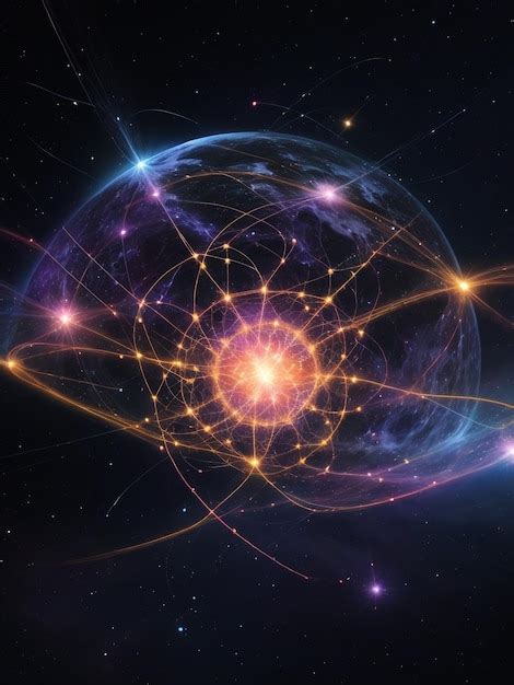 Premium AI Image Molecular Structure Series Interplay Of Abstract Atoms On Abstract Background