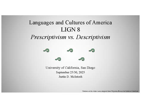 Lign 8 Lecture Notes On Prescriptivism Vs Descriptivism Studocu