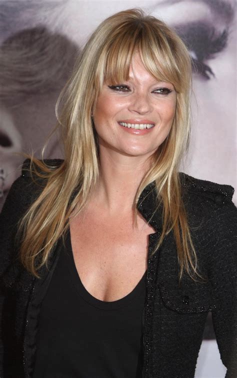 Kate Moss Braless Showing Nice Cleavage In Black Top At Vintage Muse