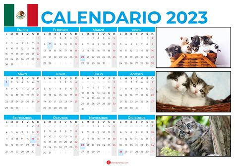 Calendario 2023 México Con Festivos Pdf