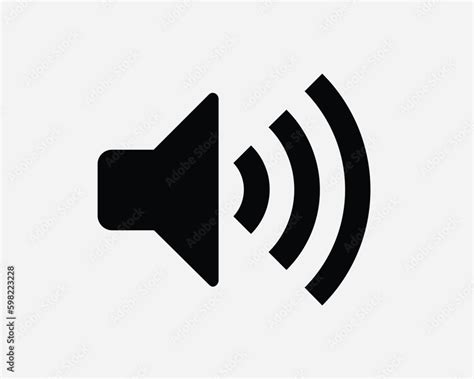 Max Volume Icon Loud Speaker Increase Up Sound Symbol Maximum Audio Stereo Sign Black And