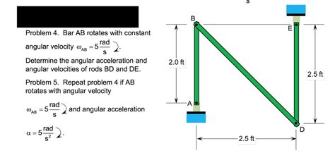 Solved Problem Bar AB Rotates With Constant Angular Chegg
