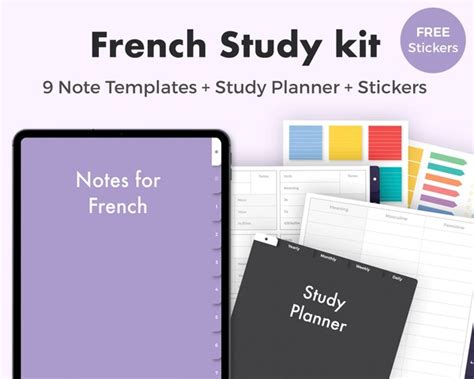 Language Note Taking Templates 2 Sizes Foreign Language Notes Class Notes Self Study Language
