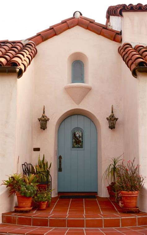 Traditional Terracotta Tiles For Spanish Casa Front Door Colors