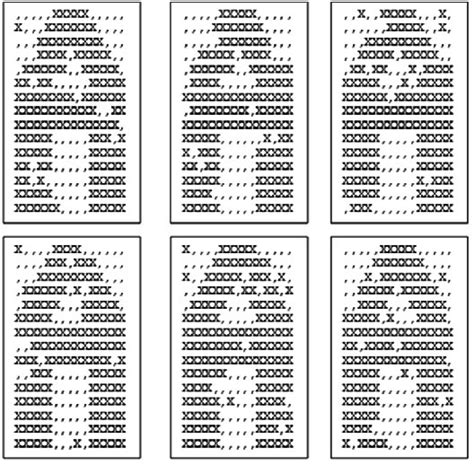 Ten Different Randomly 58 Distorted Patterns Of Alphabetical Figure