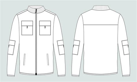 Jacket Flat Sketch Vector Art Icons And Graphics For Free Download