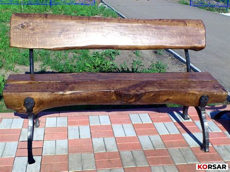 Скамейка парковая из массива - Завод Корсар