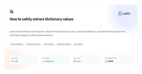 How To Safely Extract Dictionary Values Labex