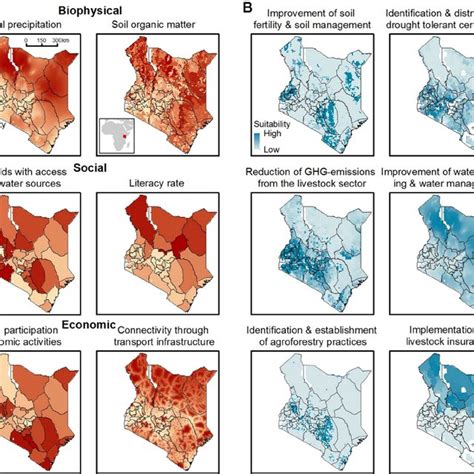 maps show the spatial distribution of consistently re scaled datasets