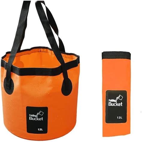 Seau À Eau Pliable 12l Seau Pliable Portatif Conteneur De Stockage De Camping Lavabo Pour