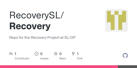 Github Recoveryslrecovery Repo For The Recovery Project At Sl Op