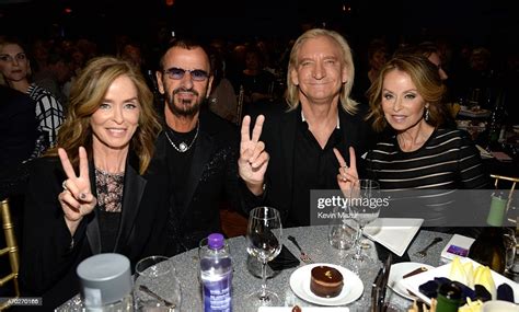 Barbara Bach Ringo Starr Joe Walsh And Marjorie Bach Attend The