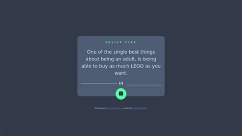 Frontend Mentor Advice Generator App Coding Challenge Solution