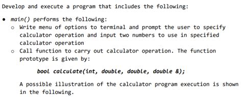 Solved Develop And Execute A Program That Includes The