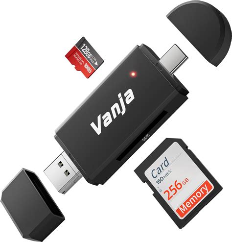 Amazon Com Vanja In SD Card Reader USB C USB A Micro USB Portable Memory Card Reader Trail