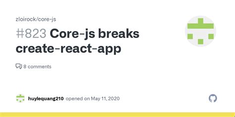 Core Js Breaks Create React App · Issue 823 · Zloirockcore Js · Github