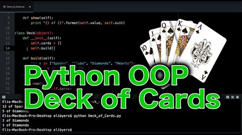 python oop deck of cards youtube