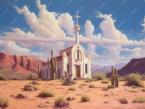 Premium Photo Church In Middle Of Desert Mexico Desert Religion Design