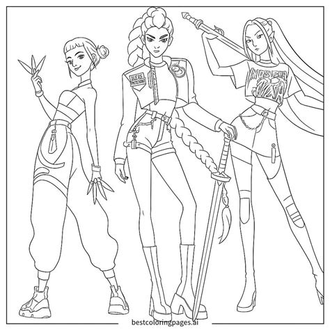 241 Kpop Demon Hunters Coloring Pages Free Pdf And Png Printable