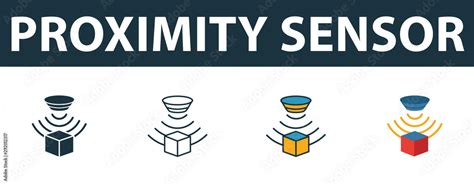 Vetor De Proximity Sensor Icon Set Premium Symbol In Different Styles