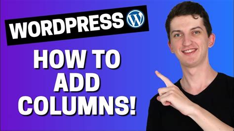 How To Add Multi Column Content In Wordpress Posts Youtube