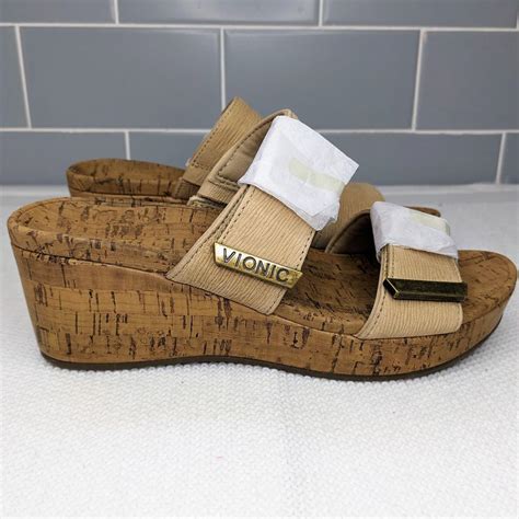 Vionic Pepper Wedge Sandals Cork Sole Platform Depop