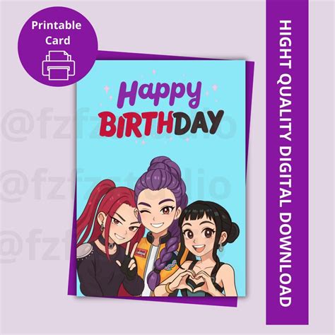 Kpop Demon Hunter Birthday Banner Etsy