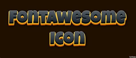 Fontawesome Icon Text Effect And Logo Design Font