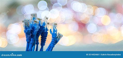 Lots Of Rj45 Utp Cat6 Lan Internet Network Cable Fiber Optic And