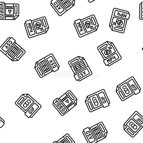 File Format Document Vector Seamless Pattern Stock Vector Illustration Of Technology Internet