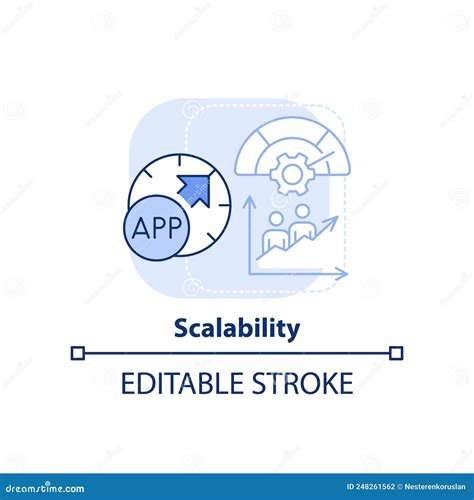 scalability light blue concept icon vector illustration cartoondealer
