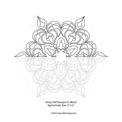 pointy hexagons set hexagonal blocks e2e and p2ps digital quilting designs — a bit orange