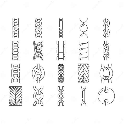 Chain Metal Link Icons Set Vector Stock Vector Illustration Of Fashion Symbol 329588092