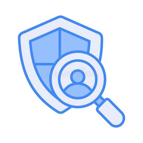 Shield Icon With Magnifying Glass Vector Security Icon Safety Checking Vector Stock Vector