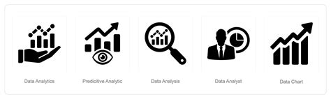 A Set Of Data Analysis Icons As Data Analytics Predictive Analytics Data Analysis