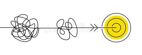 Continuous One Line Drawing Of Chaos Tangle Which Gradually Turns Into