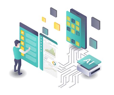Premium Vector Artificial Intelligence In Smartphone App Testing Data
