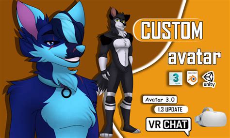 Model Custom Vrchat Avatar Vr Character Furry Avatar Nsfw Vrc Model By Foltund Fiverr