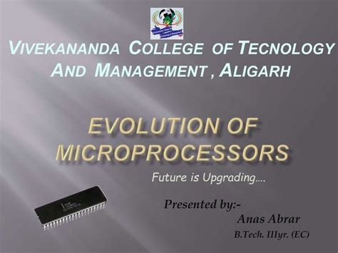 Evolution Of Microprocessors PPTX Computing Technology Computing